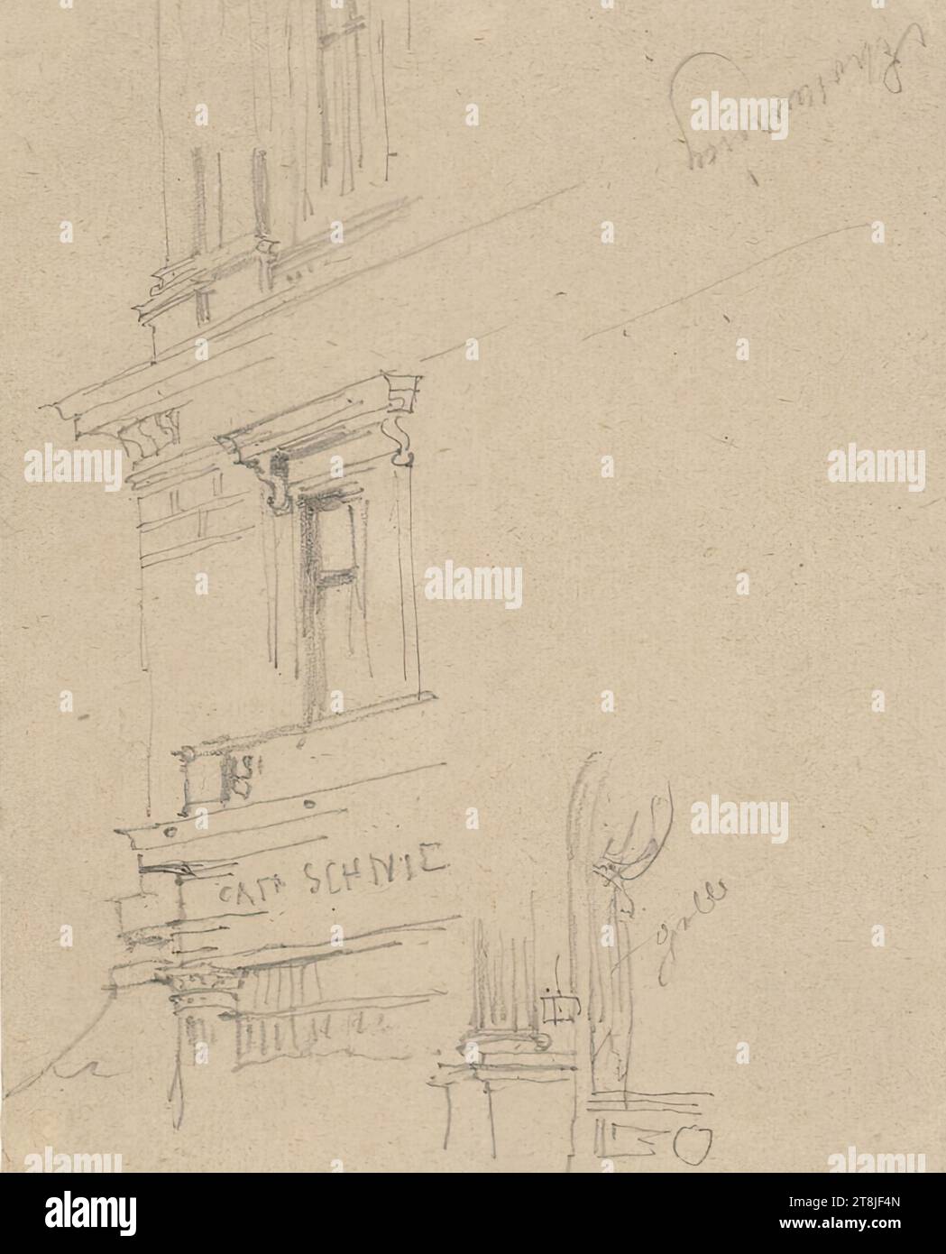 Sketch of a facade, Rudolf von Alt, Vienna 1812 - 1905 Vienna, drawing ...