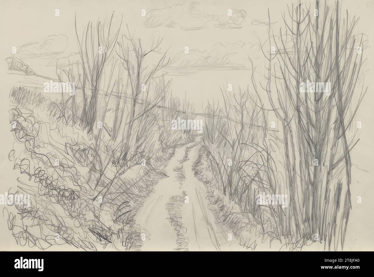 Country road with silent bushes, Walter Gamerith, Eggenburg 1903 - 1949 ...