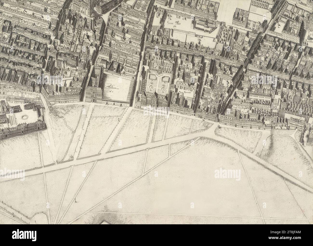 Bird's eye view of Vienna, plan of Vienna, 42 parts, Joseph Daniel von ...
