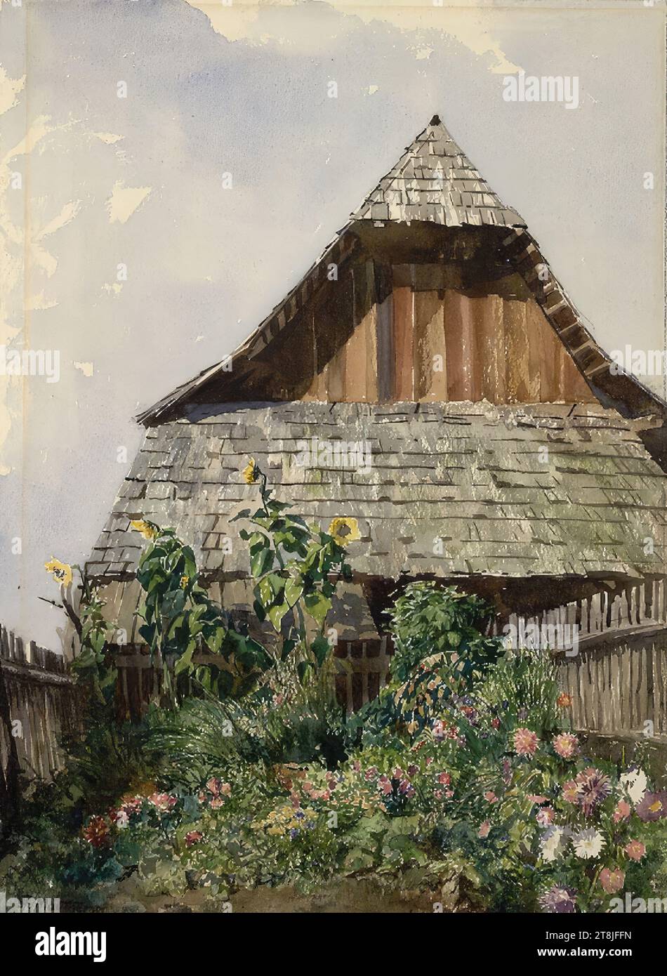 Styrian Garden, Stephan Mautner, Austria 1877 - 1945, drawing ...