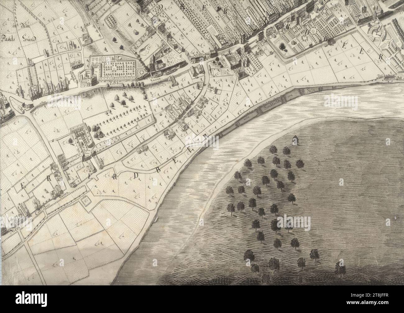 Bird's eye view of Vienna, plan of Vienna, 42 parts, Joseph Daniel von ...