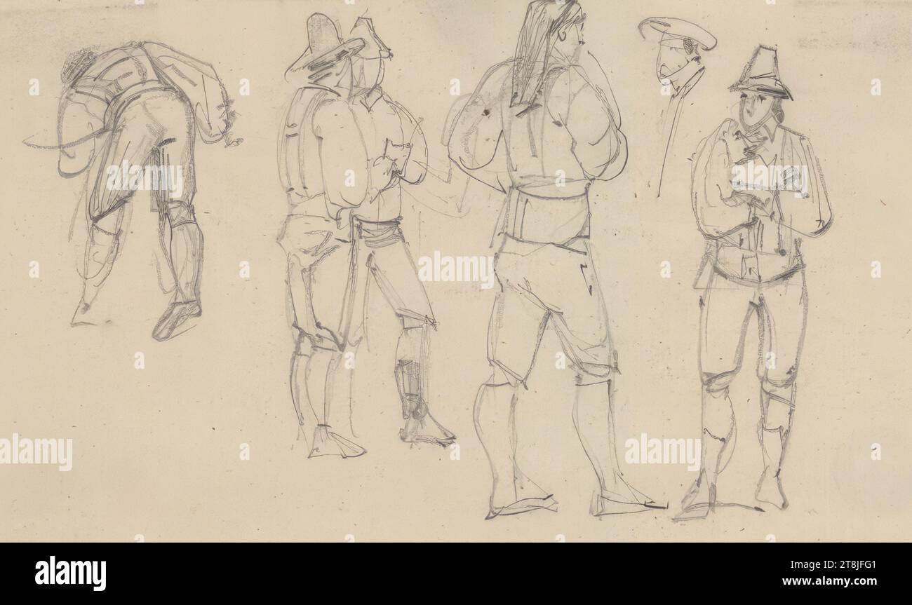 Traditional costume studies, Thomas Ender, Vienna 1793 - 1875 Vienna ...