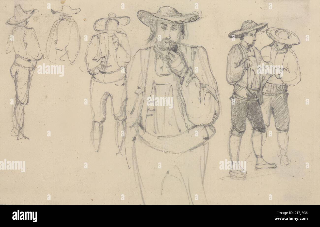 Traditional costume studies, Thomas Ender, Vienna 1793 - 1875 Vienna ...