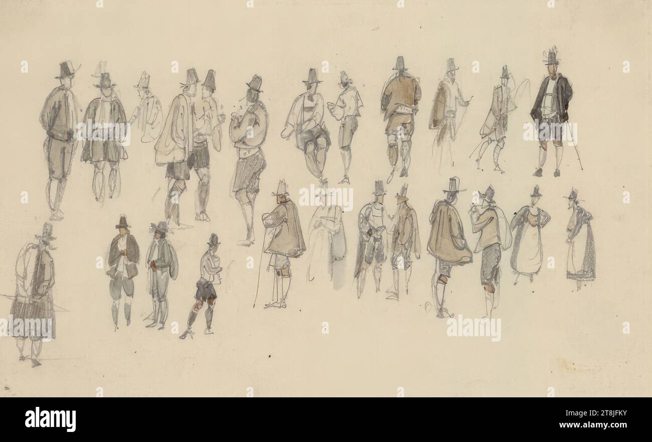 Traditional costume studies, Thomas Ender, Vienna 1793 - 1875 Vienna ...