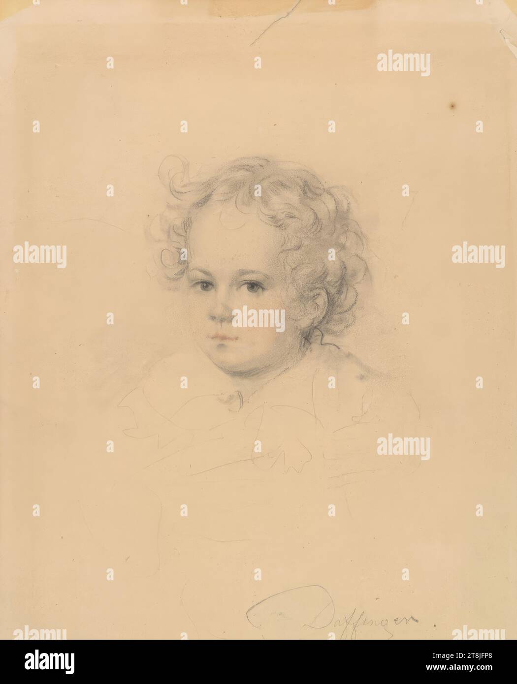 Child's head, Moritz Michael Daffinger, Vienna 1790 - 1849 Vienna, 1813 ...