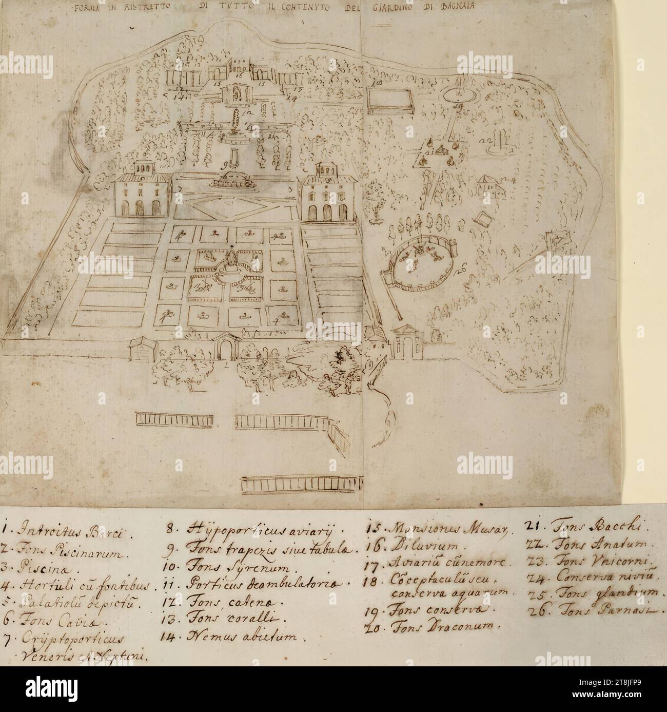 Bagnaia, Giovanni Guerra, Modena around 1540/44 - 1618 Rome, drawing ...