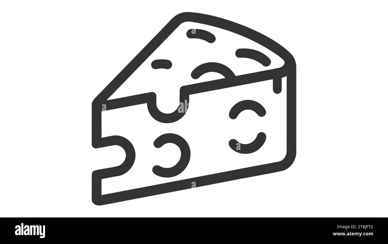 Cheese line icon, outline vector sign, linear pictogram isolated on ...