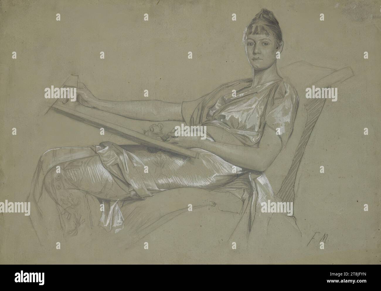 Study for the 'Allegory of Architecture', Franz von Matsch, Vienna 1861 ...