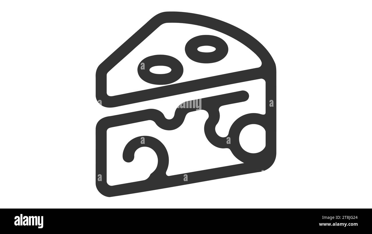 Cheese line icon, outline vector sign, linear pictogram isolated on ...