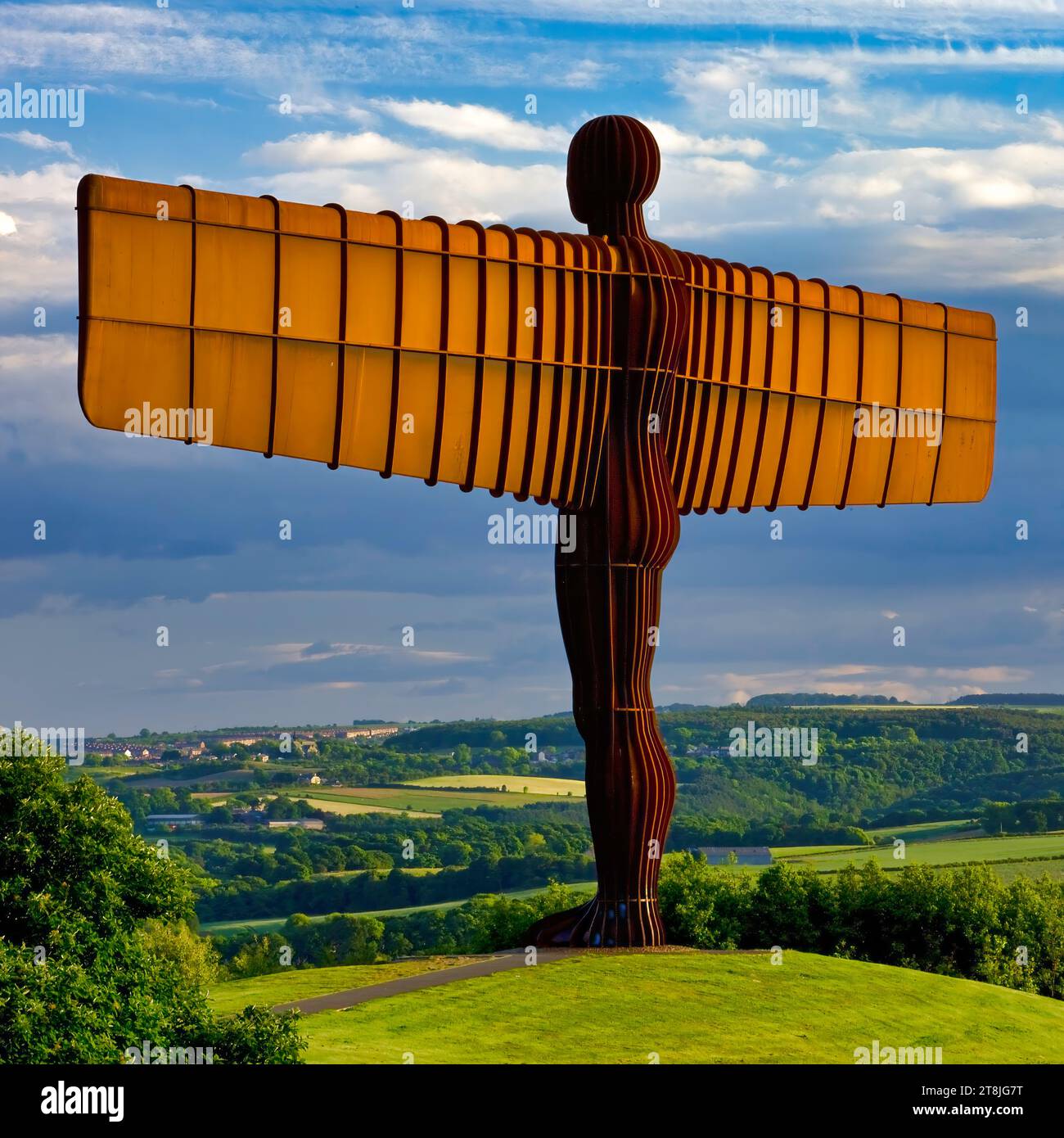 The Angel of the North in Gateshead viewed from a distance in lovely ...