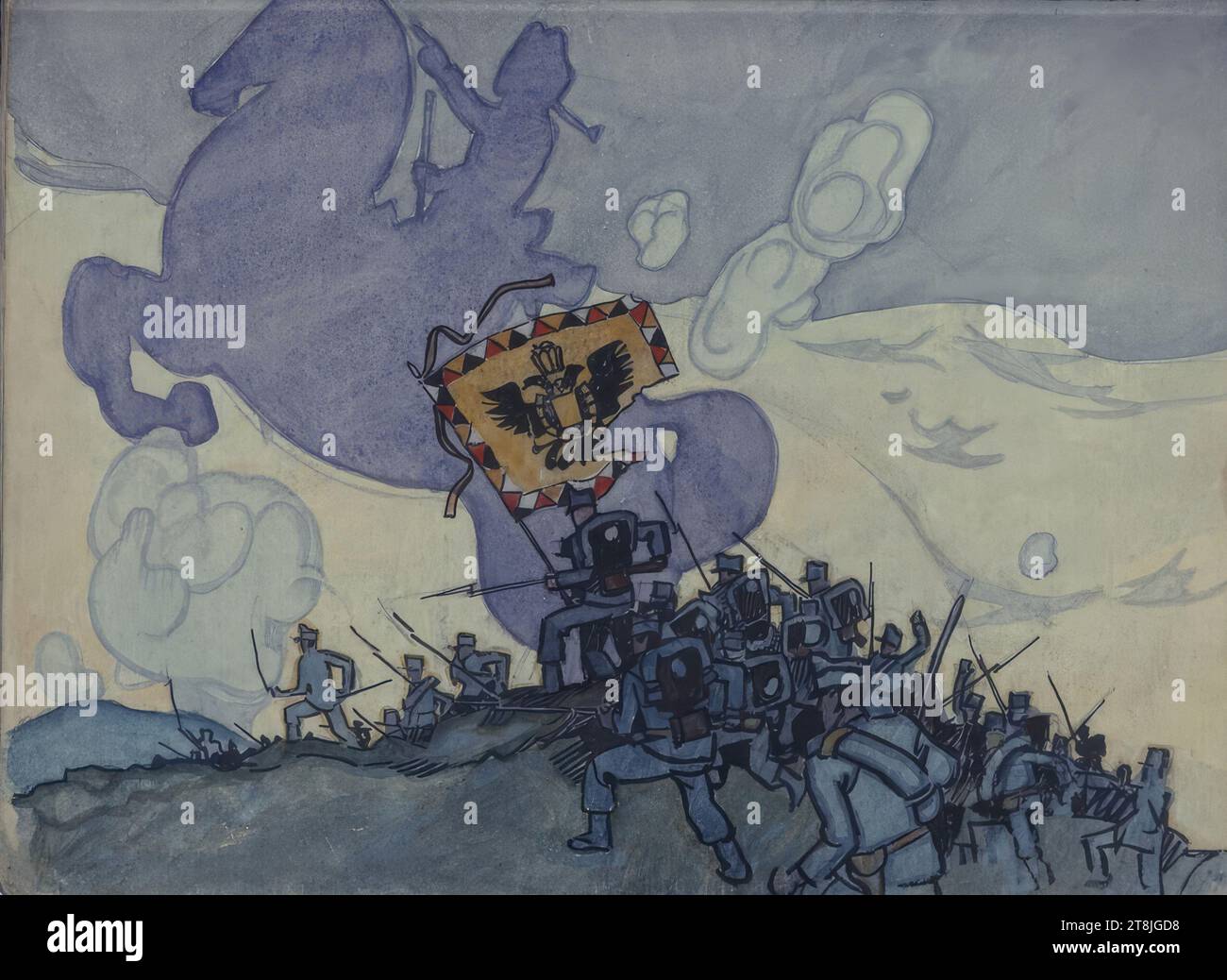 Battle scene, sketchbook Wacik Franz; 64 paginated pages, so-called ...