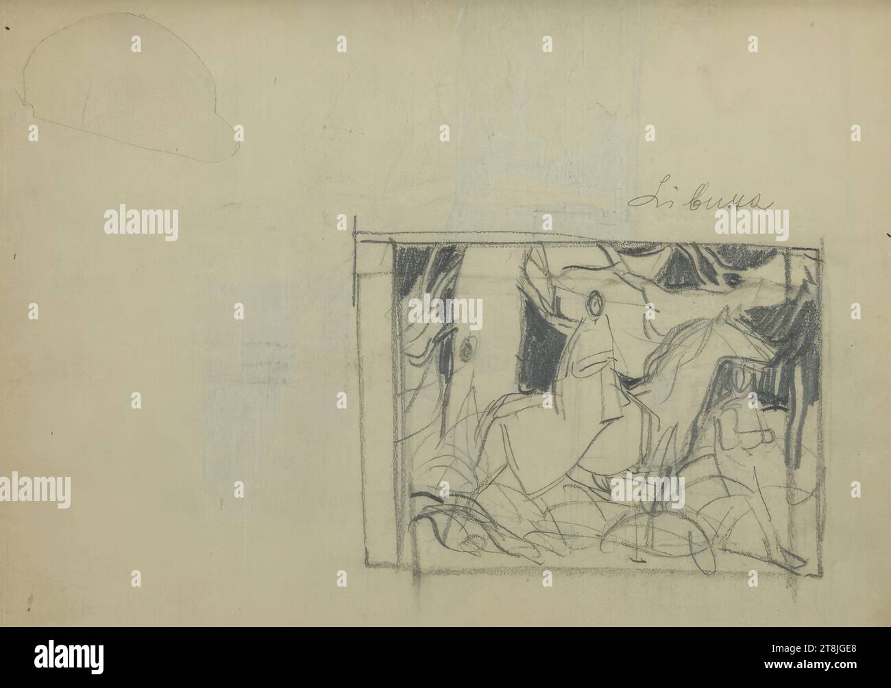Composition sketch of a scene from the legend of Libussa, sketchbook ...