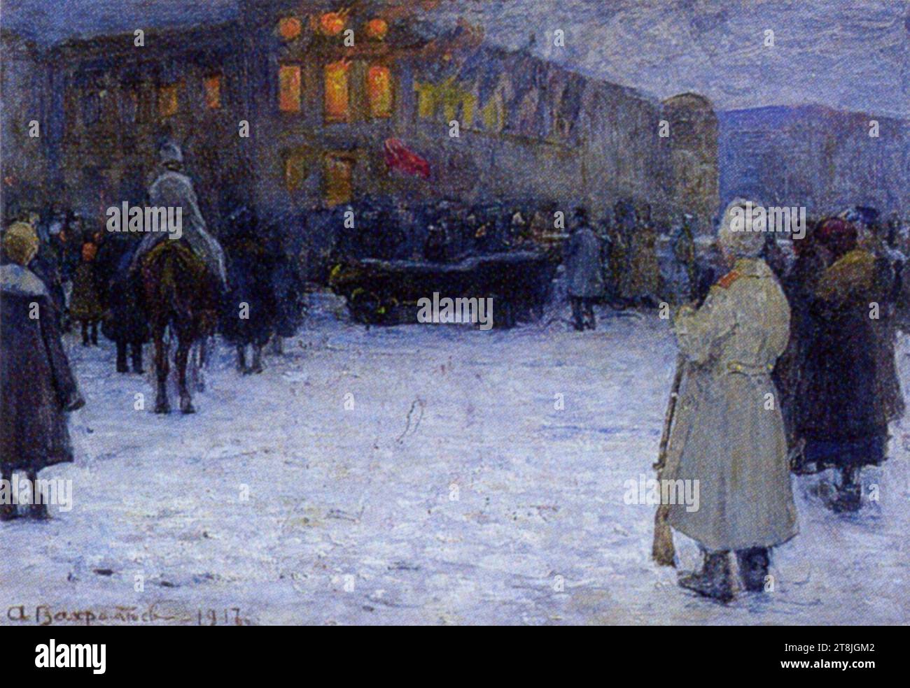 Vachrameev Fire of Litovsky Castle 1917 Stock Photo - Alamy