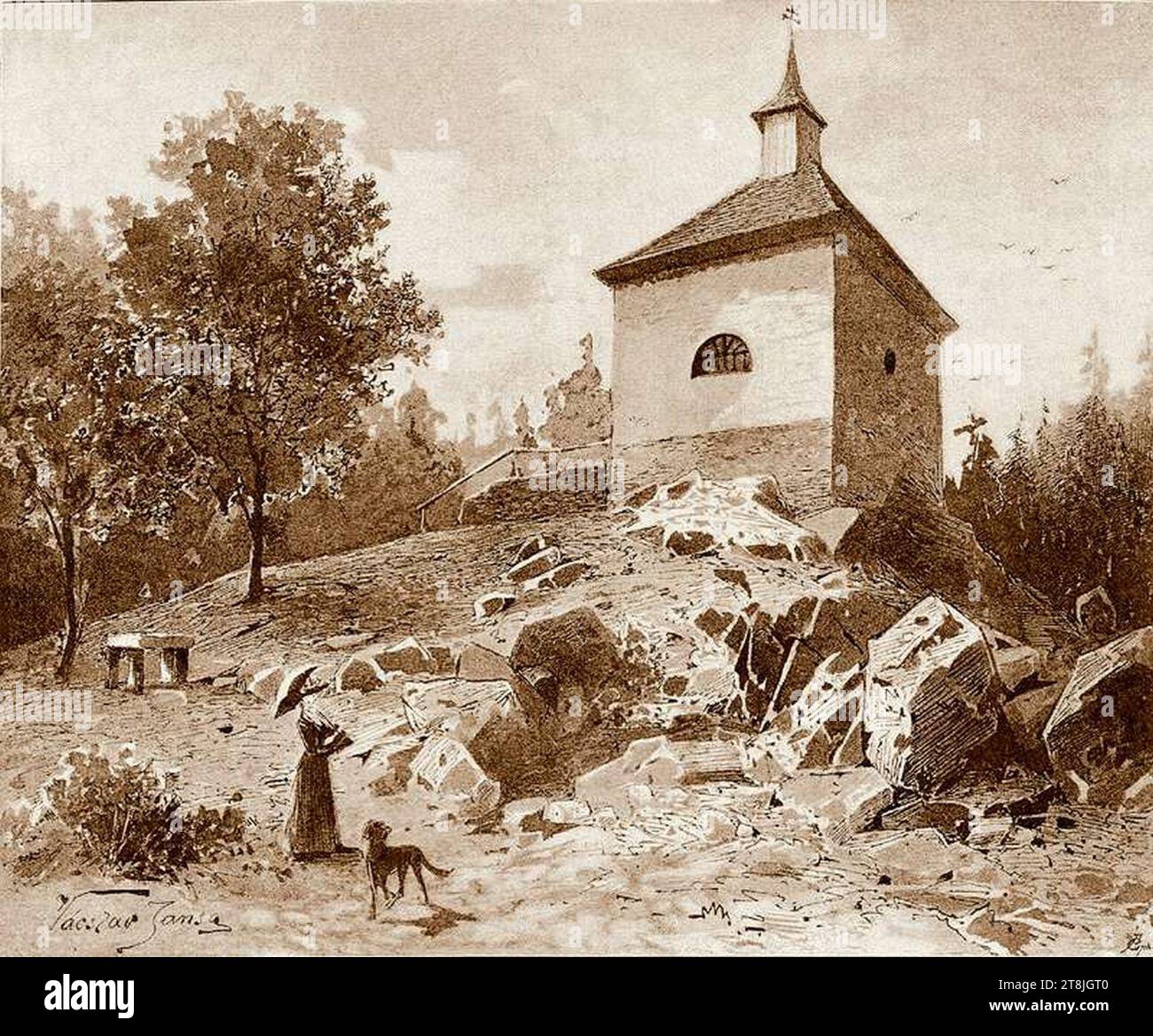 Vaclav Jansa - kaple sv Vojtecha u Votic (1891 Stock Photo - Alamy