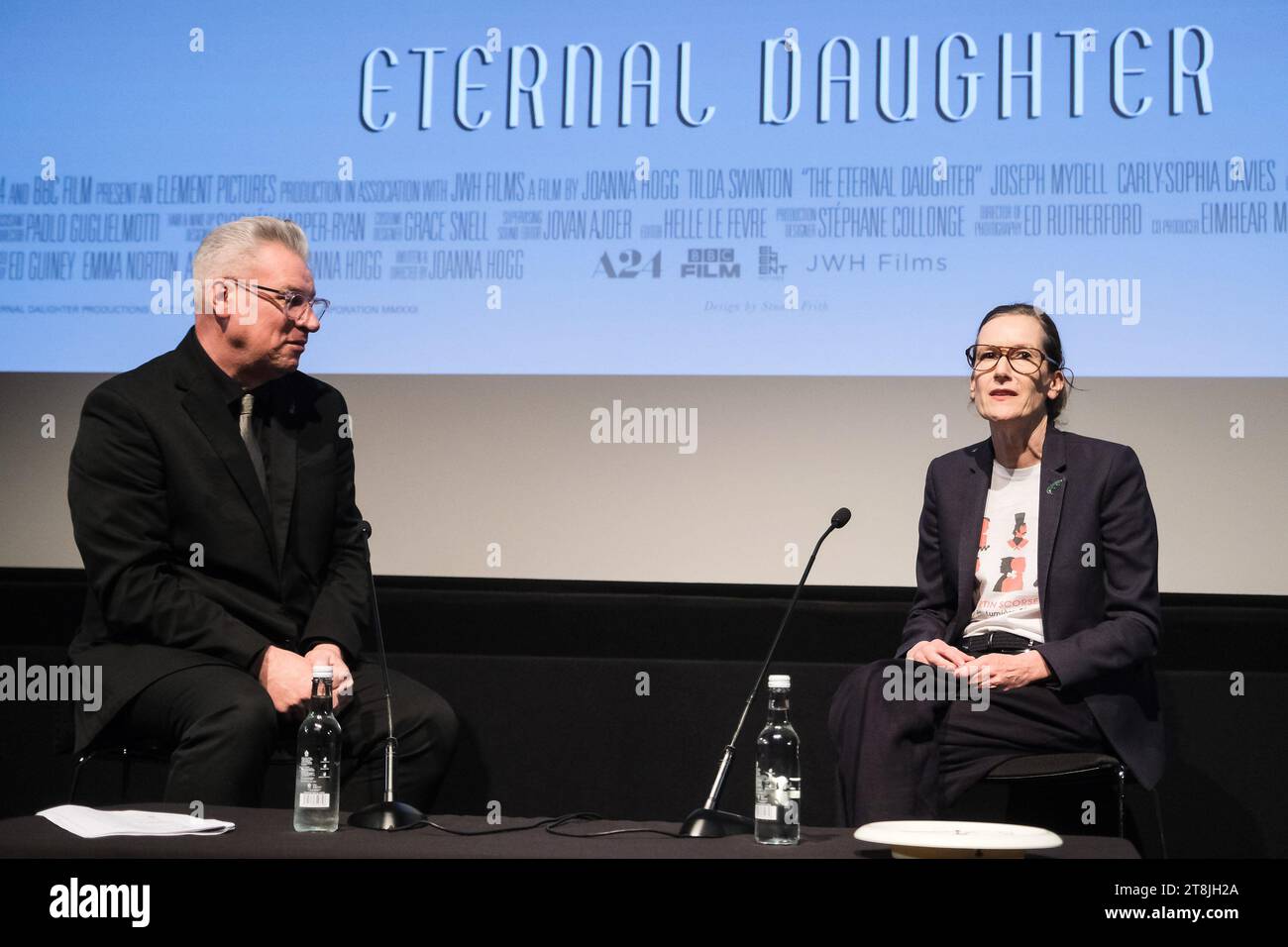 London, UK. Mark Kermode and Joanna Hogg photographed attending the ...