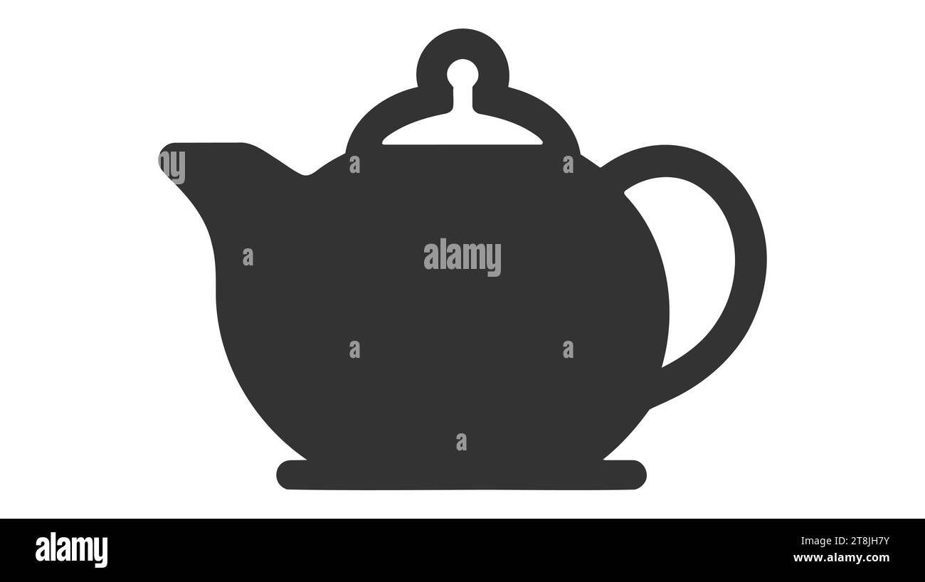 Teapot line icon. Hot drinks chinese tea pot symbols vector ...