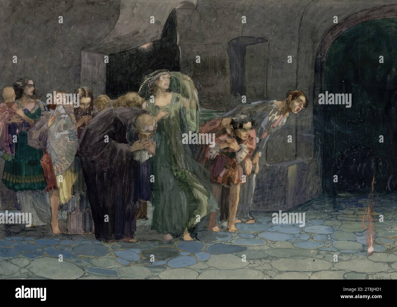 Mocking of Christ, Sergius Hruby, Vienna 1869 - 1943 Vienna, 1934 ...