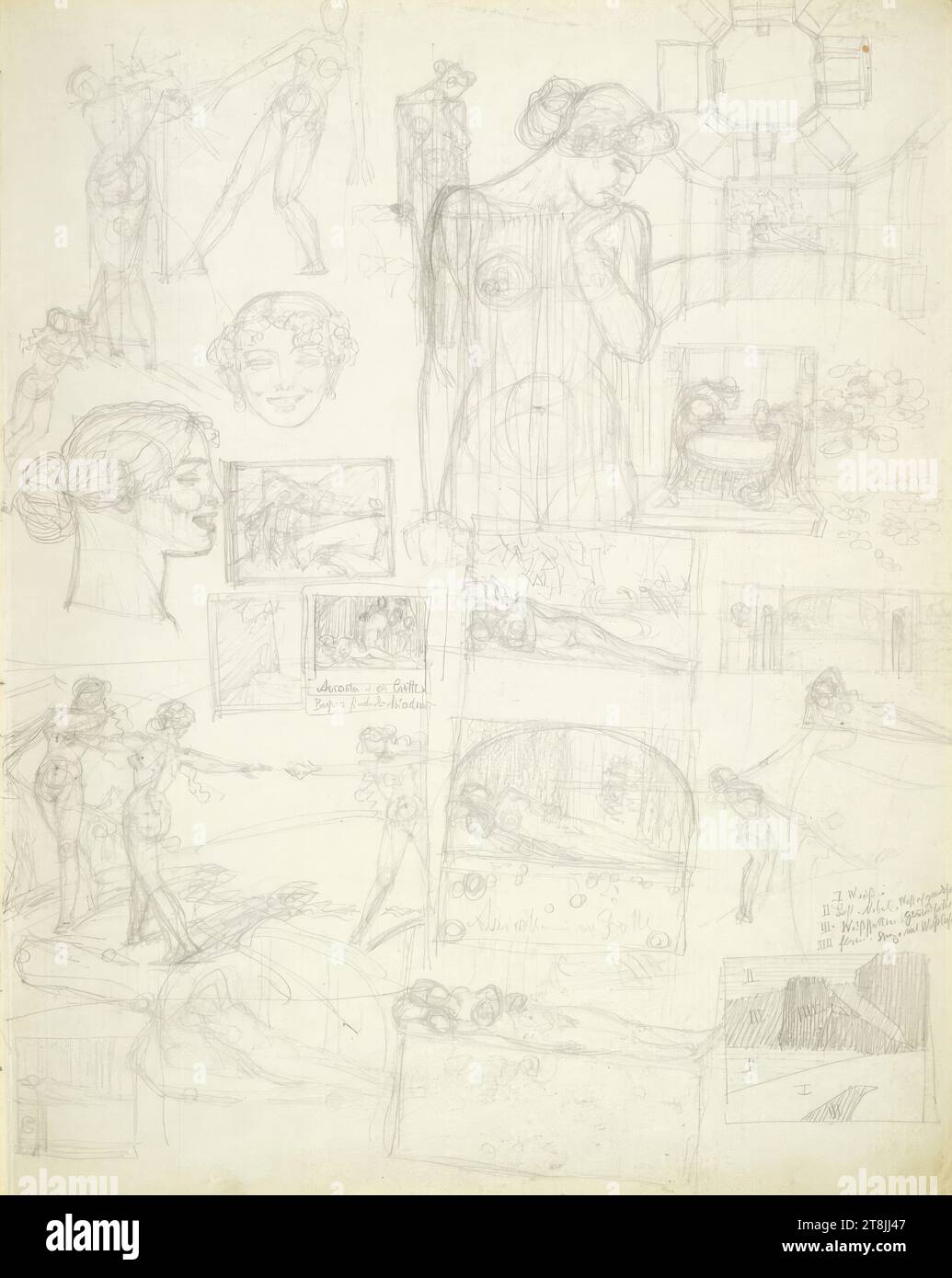 Various sketches, sketchbook Rothaug Alexander; 39 paginated pages ...