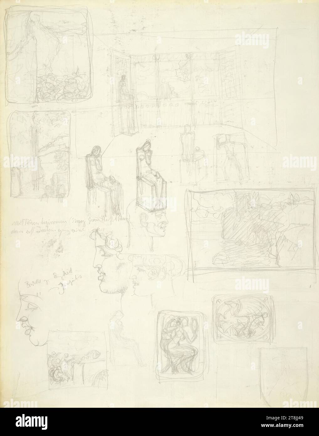 Various sketches, sketchbook Rothaug Alexander; 39 paginated pages ...