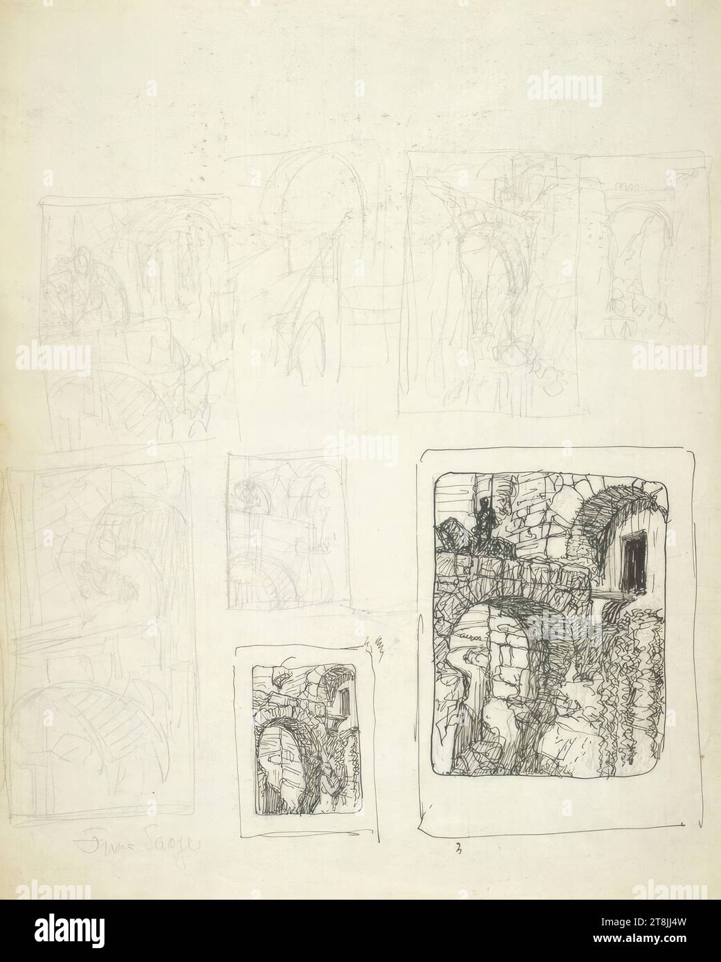 Various sketches, sketchbook Rothaug Alexander; 39 paginated pages ...