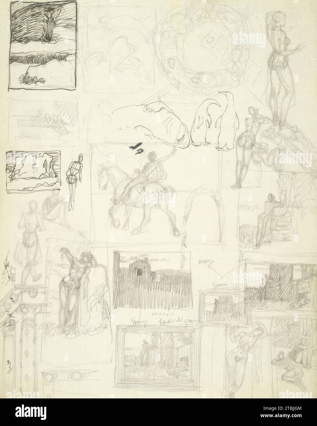 Various sketches, sketchbook Rothaug Alexander; 39 paginated pages ...