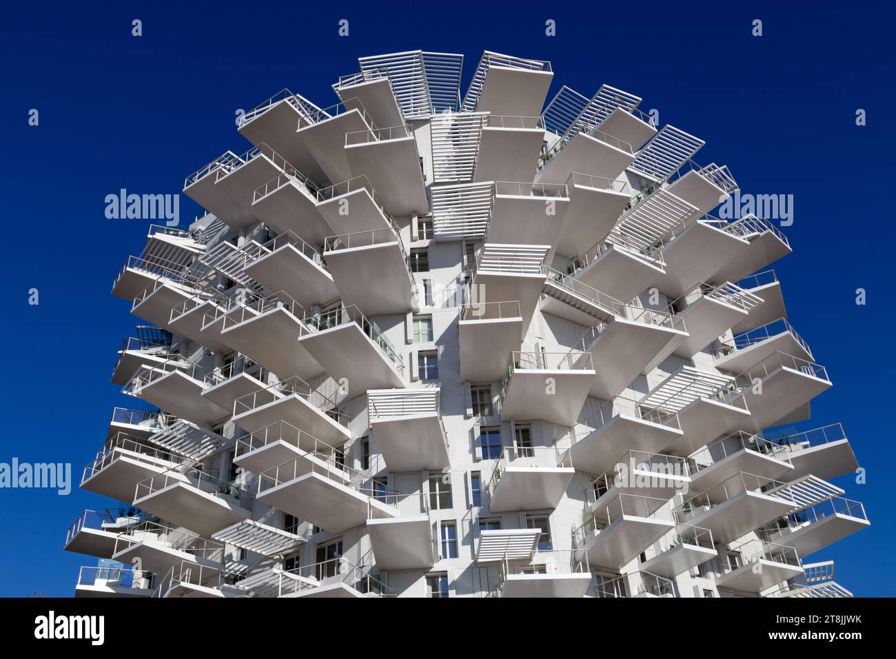 Modern building " L'Arbre Blanc ", Les Berges du Lez. Montpellier ...