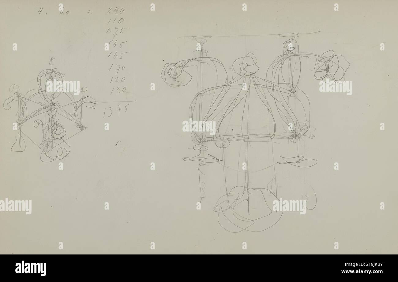 ornament study; Invoice, sketchbook farmer Leopold; 44 paginated pages ...