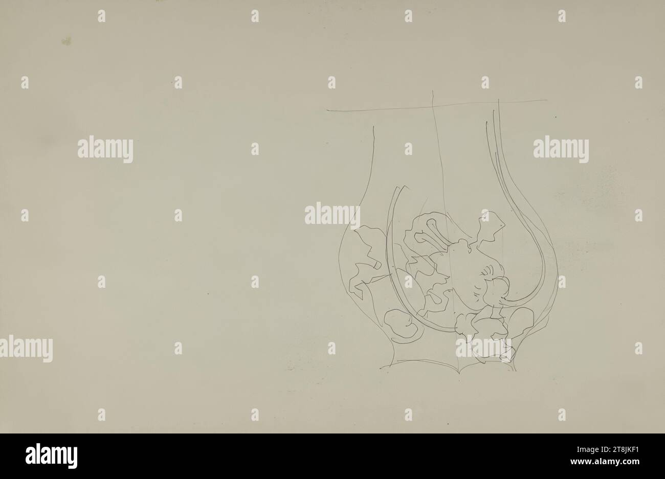 Sketch of a floral ornament, Farmer Leopold's sketchbook; 44 paginated ...