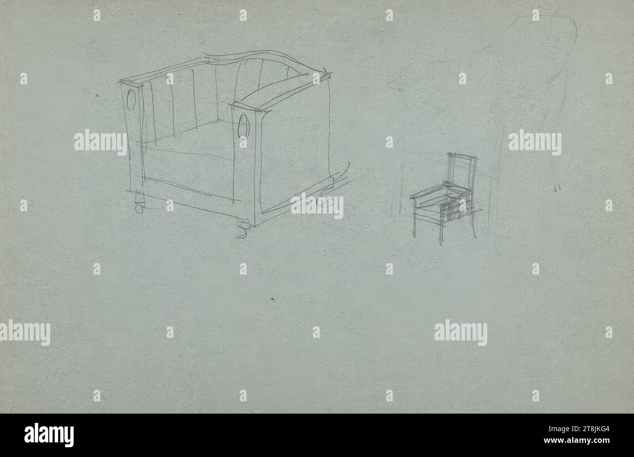 Sketches of seating furniture, Farmer Leopold's sketchbook; 44 ...