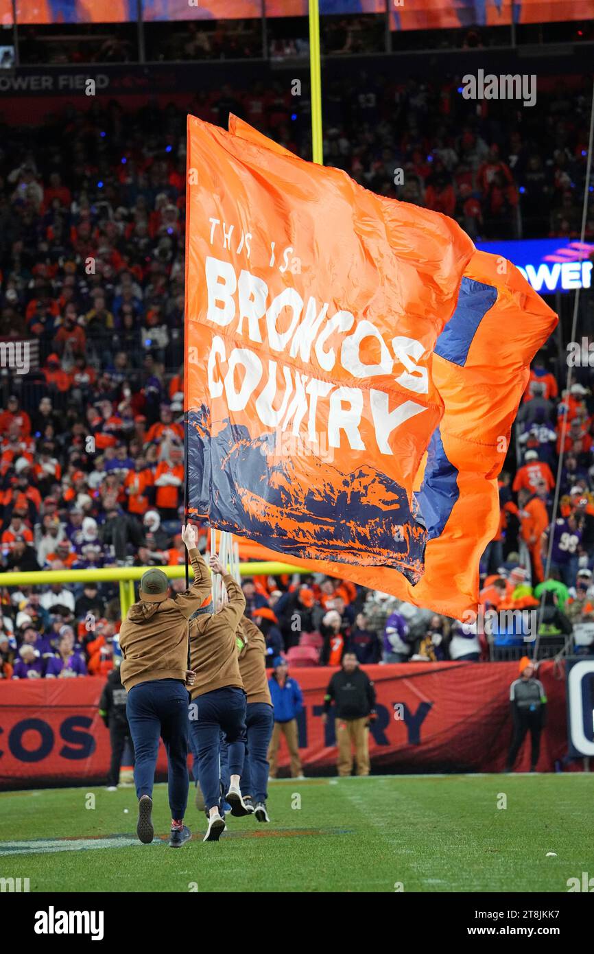 The Denver Broncos celebrate a touchdown against the Minnesota Vikings ...