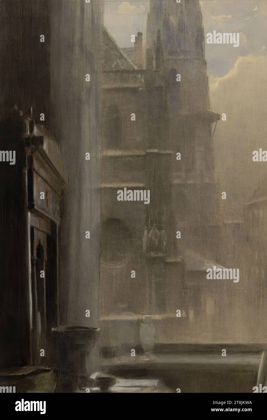 View of St. Stephen's Cathedral, Ludwig Rösch, Vienna 1864 - 1936 ...