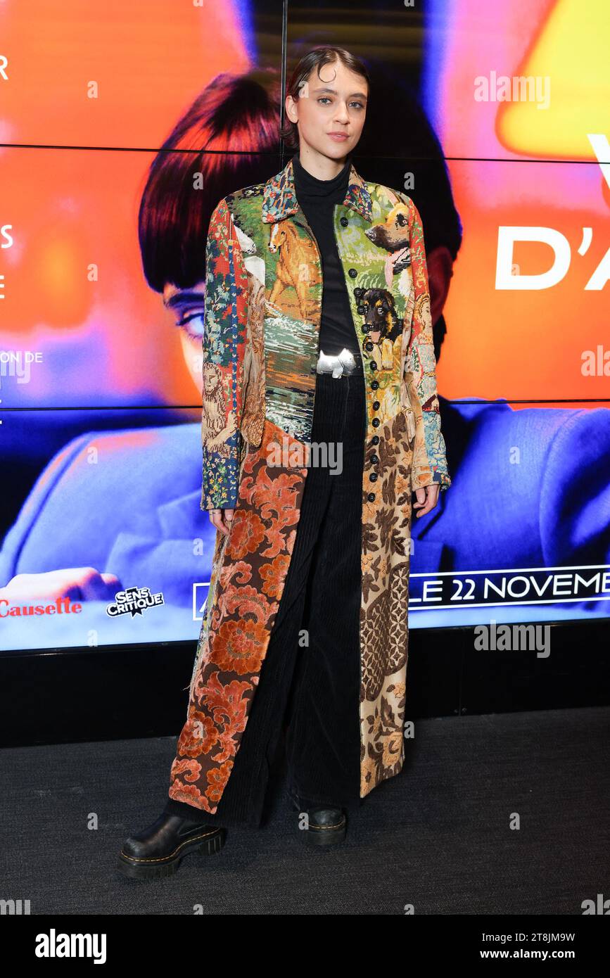 Paris, France. 20th Nov, 2023. Singer and actress Claire Pommet aka ...