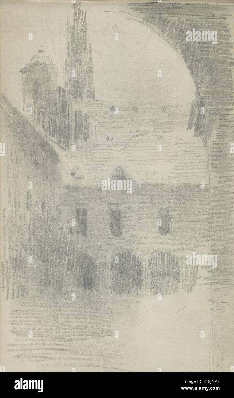 Architectural sketch with three arched gate openings, Rösch Ludwig ...