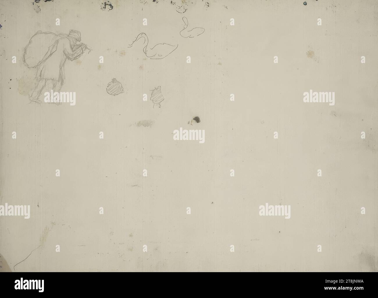 Figure and animal study, Rösch Ludwig sketchbook; 30 paginated pages ...