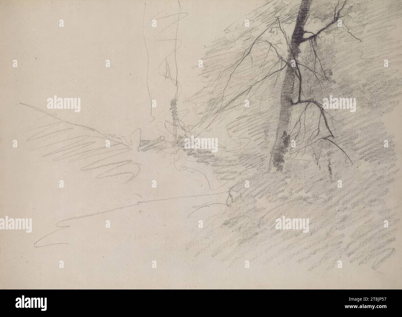 Forest study, sketchbook Rösch Ludwig; 39 paginated pages, Ludwig Rösch ...