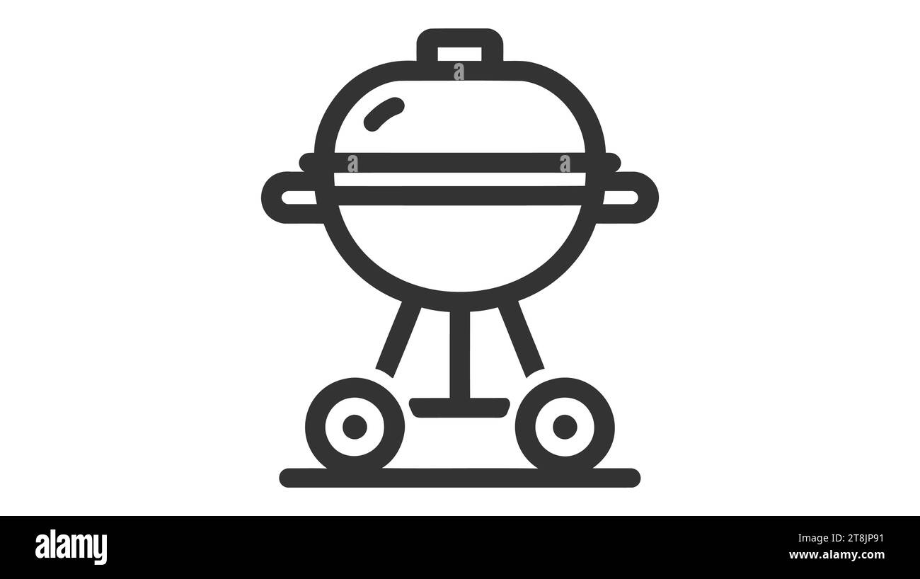 Outdoor grill vector icon illustration isolated on white background ...