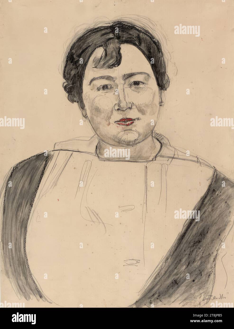 Bust portrait of a young woman, Francoise Vibert-Miale, Ferdinand ...