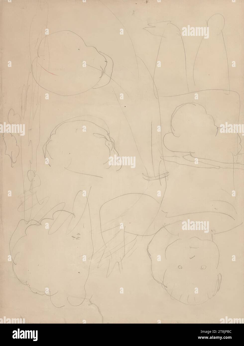 Sketch sheet with child, Emil Orlik, Prague 1870 - 1932 Berlin, 1919 ...