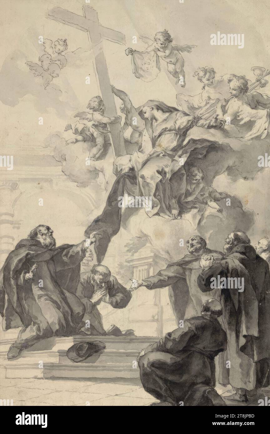 Presentation of the scapular to Saint Simon von Stock in front of his ...