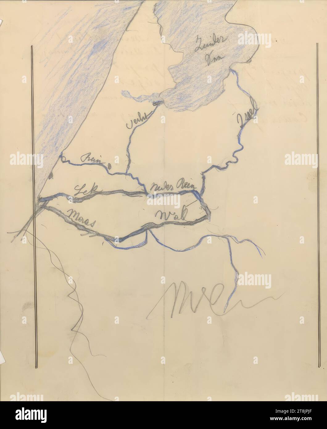 Croquis: Estuary of the Rhine, Rudolf Habsburg-Lorraine, Laxenburg ...