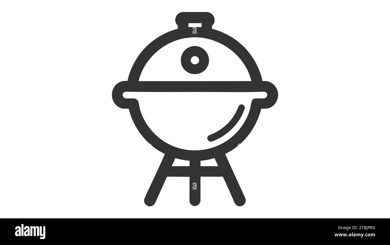 Outdoor grill vector icon illustration isolated on white background ...
