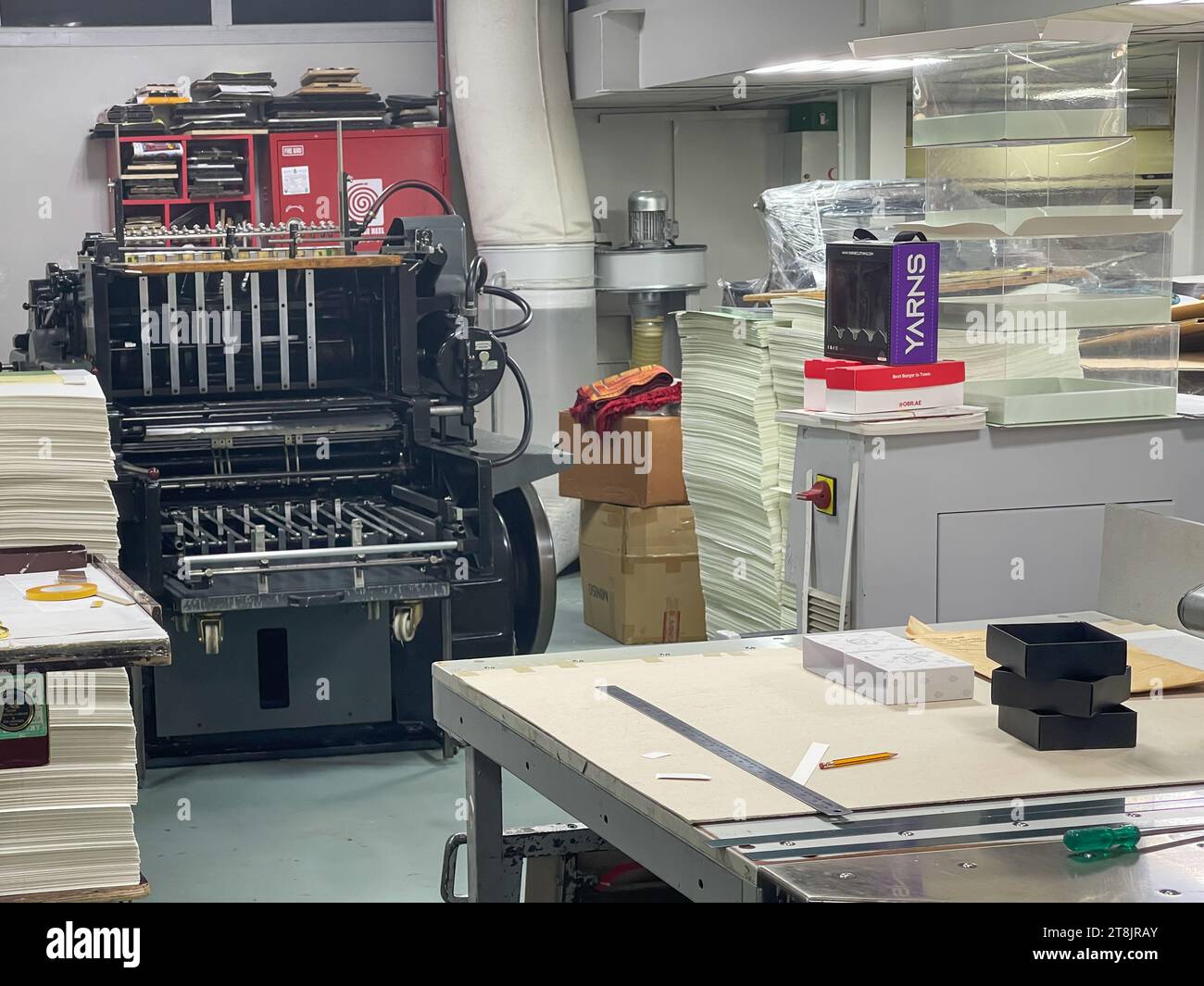 Massive printing machines - events and advertisements sector - factory ...