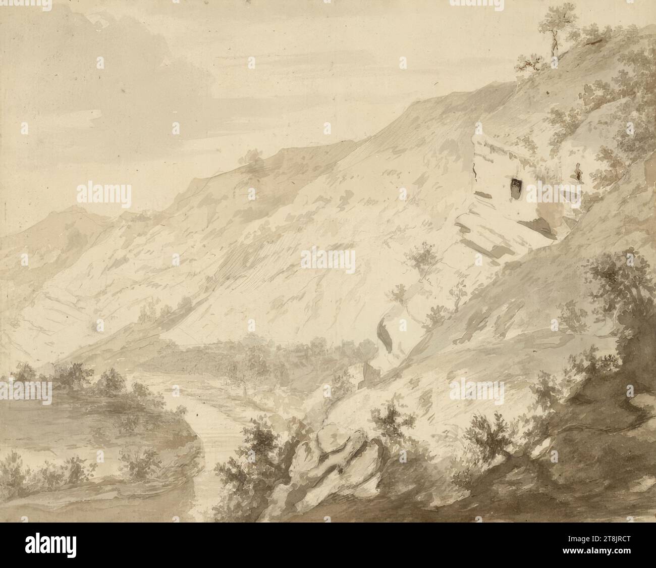 Mountain range along the Müglitz in Saxony, Louis Adolf Christoph von ...