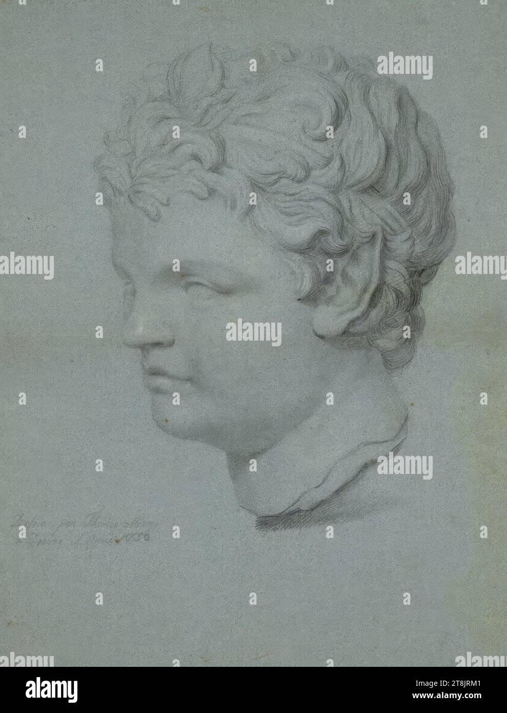 Antique head, Therese Maron-Mengs, Aussig 1727 - 1806 Rome, 1750 ...