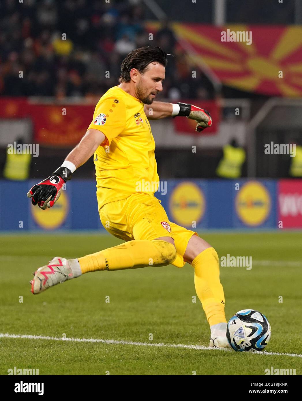 North Macedonia goalkeeper Stole Dimitrievski during the UEFA Euro 2024 ...