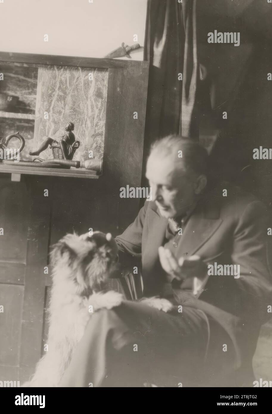 Adolf Loos with dog, Claire Beck, Plzeň, Pilsen, 1904 - 1942 Riga ...