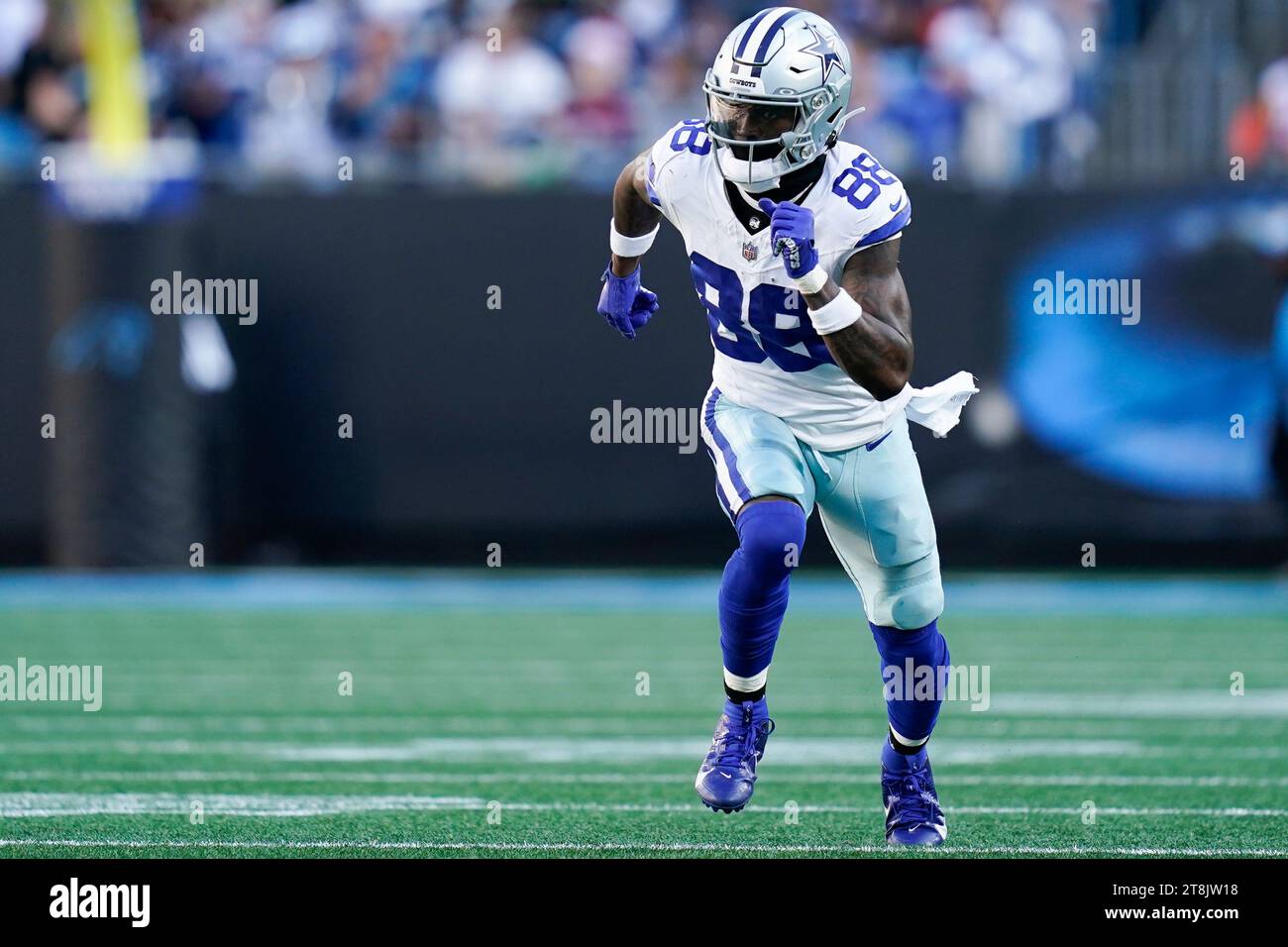 Dallas Cowboys wide receiver CeeDee Lamb runs the field during the ...
