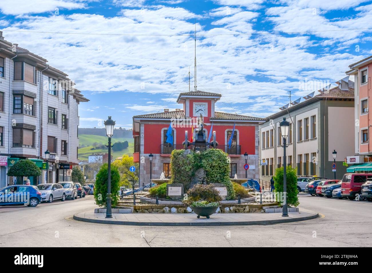 ARRIONDAS, ASTURIAS, SPAIN, Architectural feature or detail in the ...