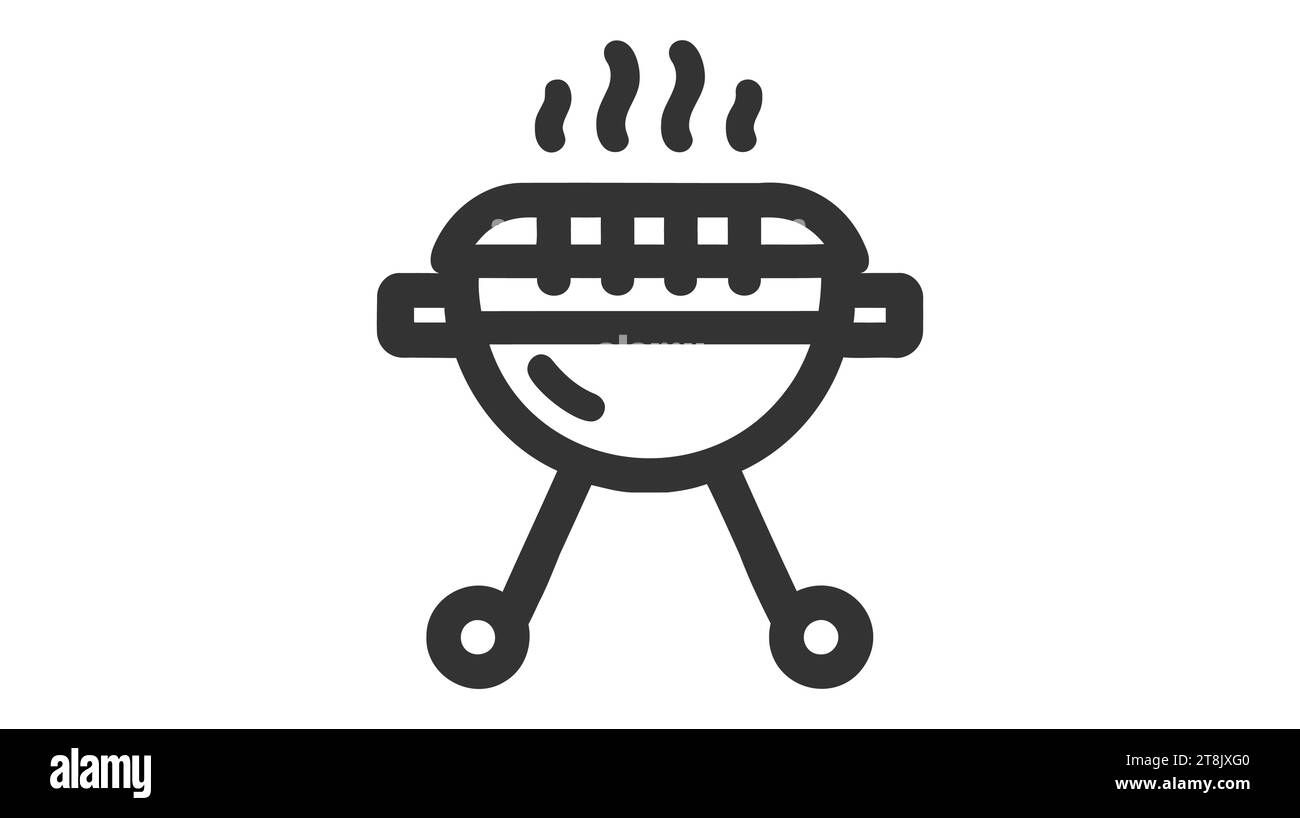 Outdoor grill vector icon illustration isolated on white background ...