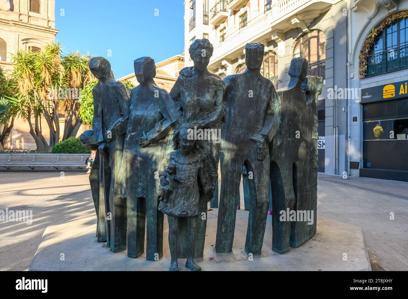 Murcia, Spain, Plaza de Santo Domingo, Human Rights monument Stock ...